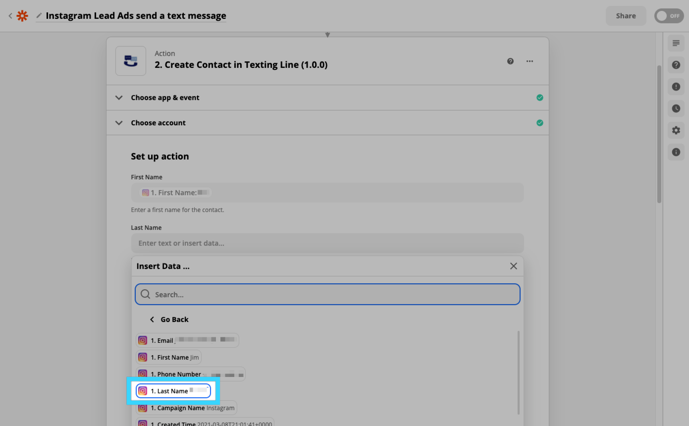 Zapier Integration: Connecting to Instagram Lead Ads forms to Texting ...